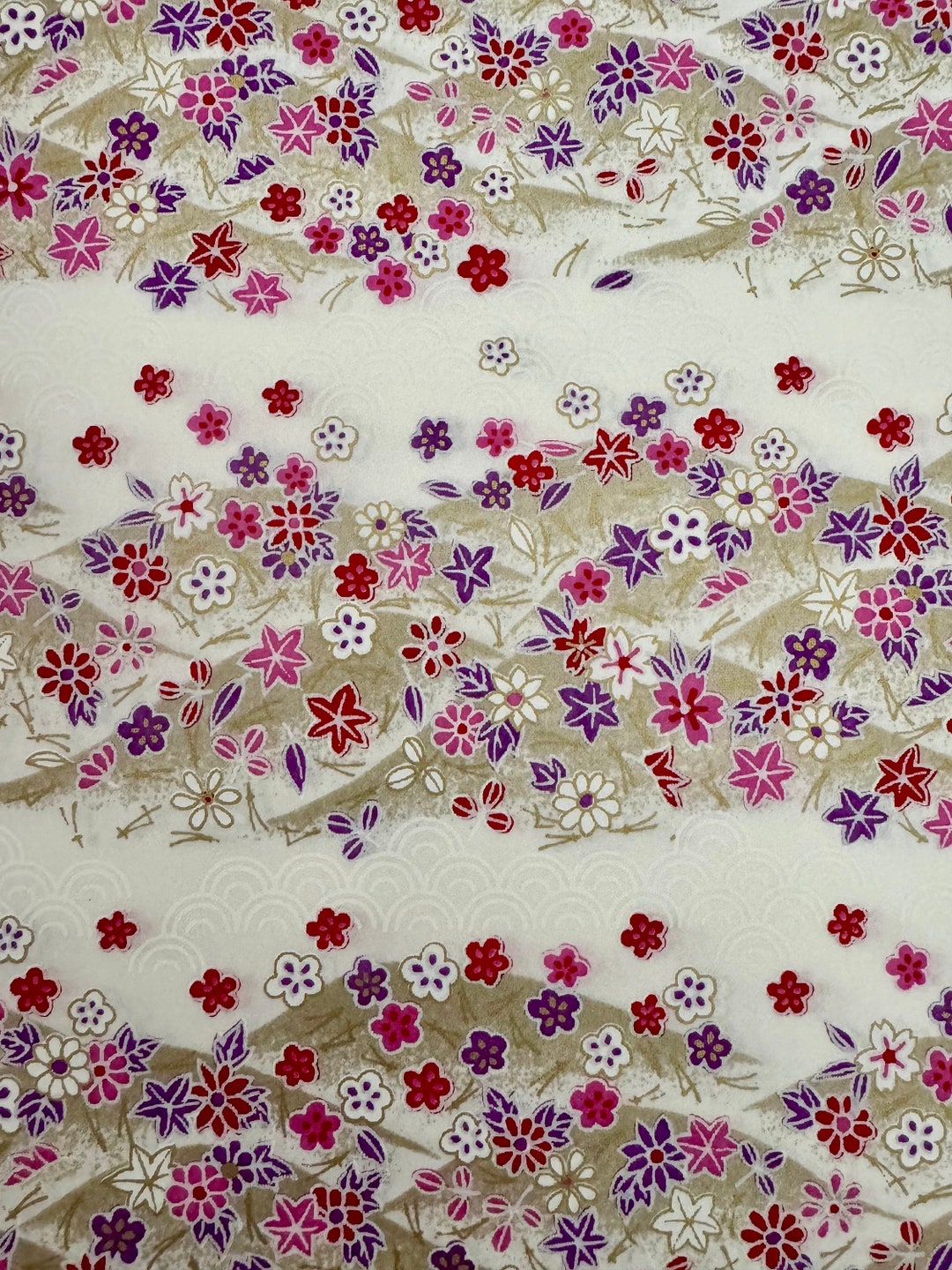 Origami -yuzen Washi -chiyogami -silk Screen Paper -craft Paper -various Sizes (M) Golden Hills ...