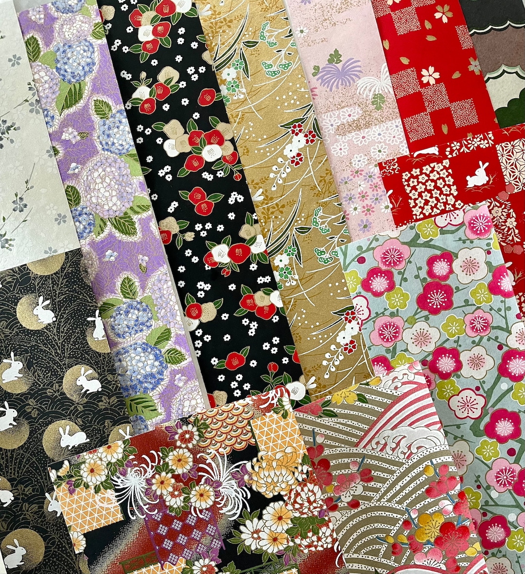 Omakase Scrap Pack (2 or 5 Oz.) Assorted Yuzen Washi Chiyogami - Silk ...