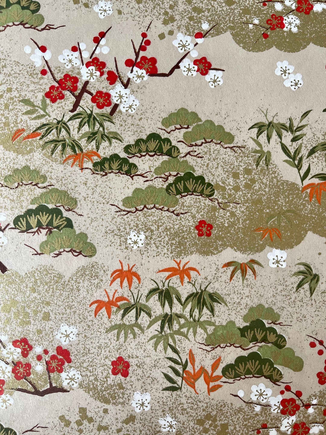 Origami -yuzen Washi -chiyogami -silk Screen Paper -craft Paper ...