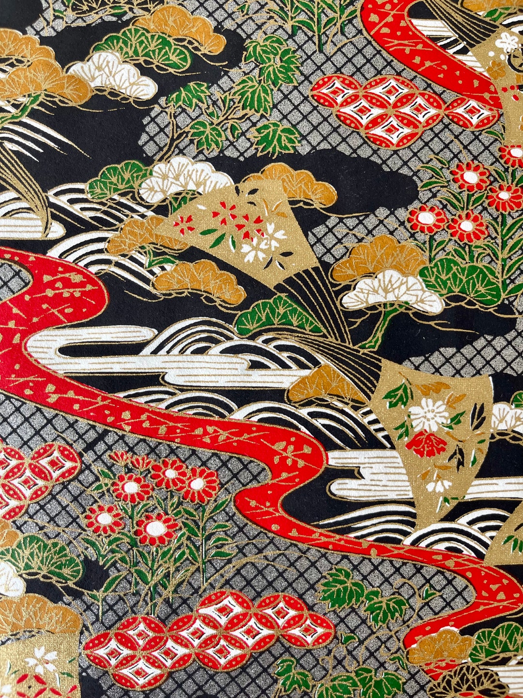 Origami -yuzen Washi -chiyogami -silk Screen Paper -craft Paper ...