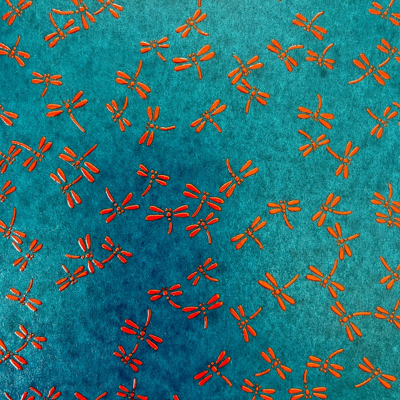 Orange Yuzen Washi Paper - Etsy