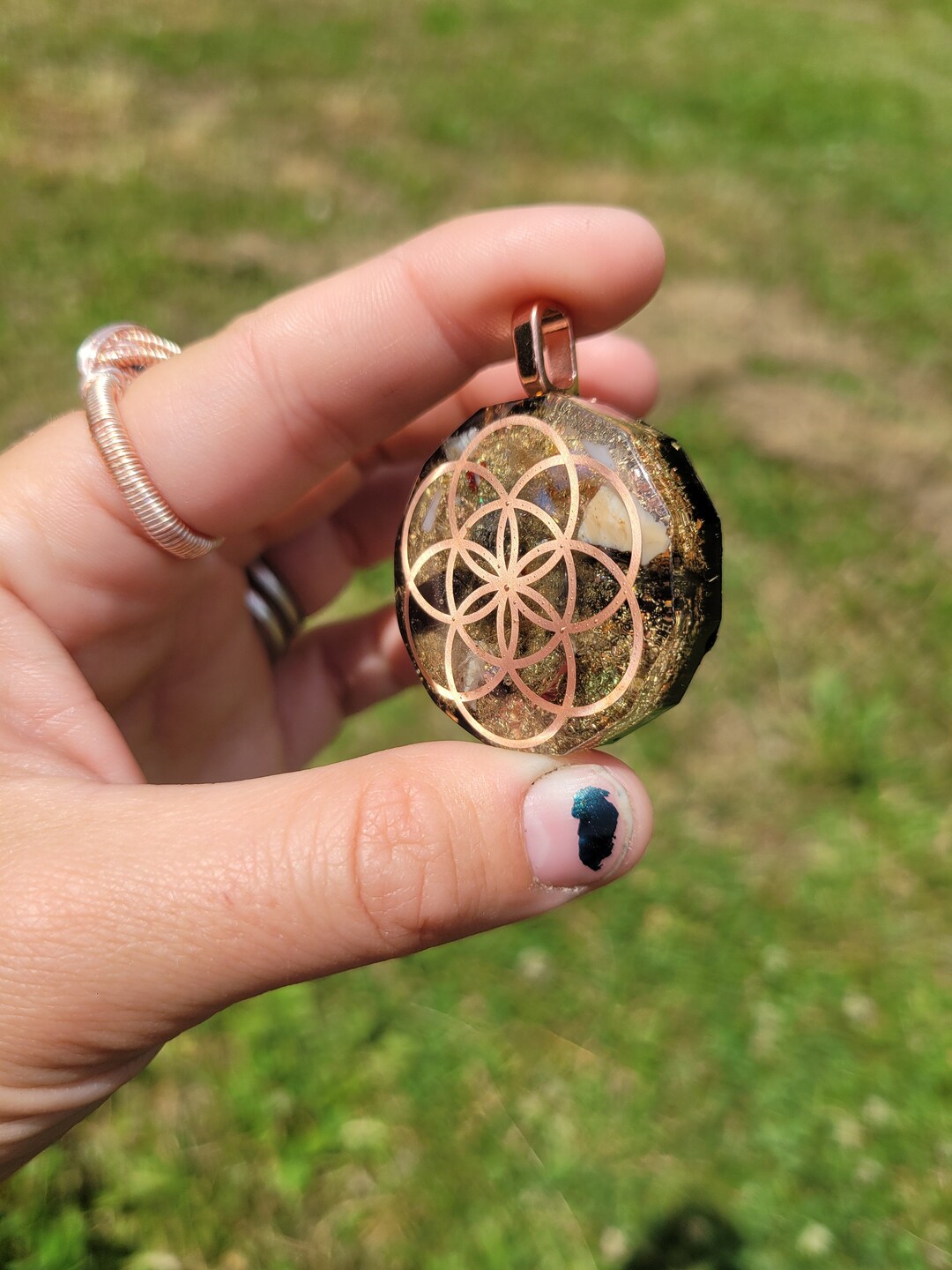 LIMITED African Andara 12D Frequency Andara Seed of Life Orgonite ...