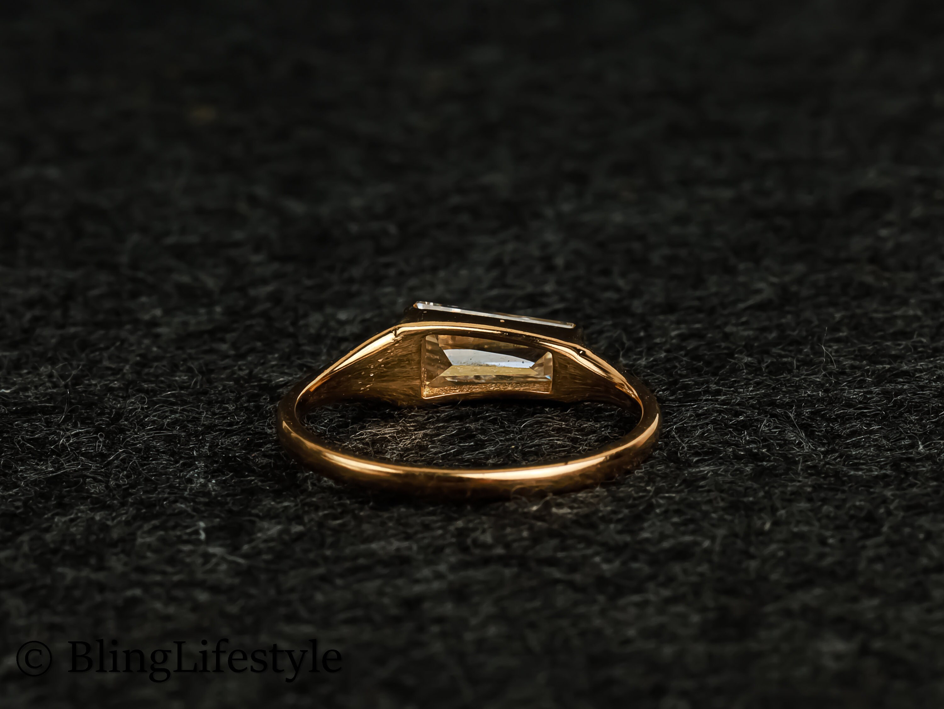 Lab Created Tapered Baguette Diamond Engagement Ring, 1 Carat Tapper ...