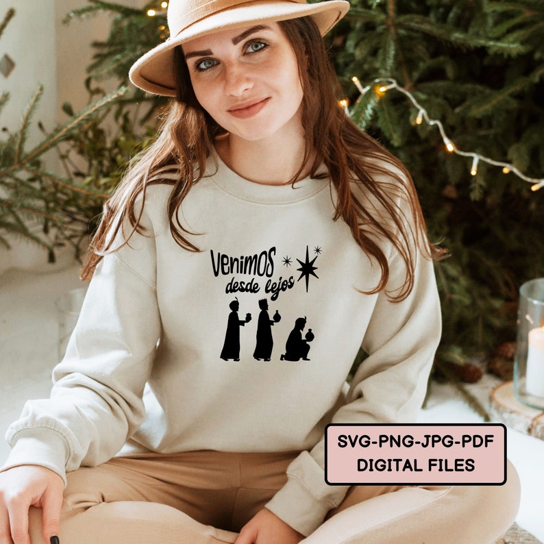 Spanish Christmas Reyes Magos SVG PNG, Navidad Latina PNG, Three Kings ...