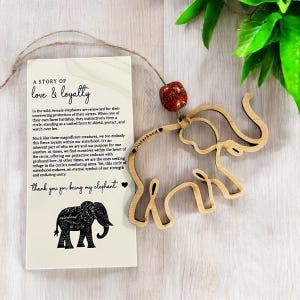 Sisterhood Elephant Keychain & Poem Elephant Ornament Gift for Best ...