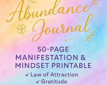 Abundance Journal Printable | Manifestation and Money Mindset Workbook ...