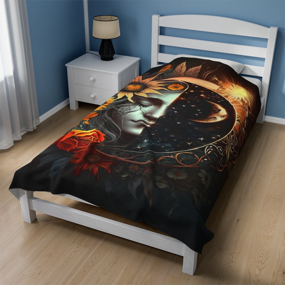 Ying Yang Celestial Velveteen Plush Blanket - Etsy