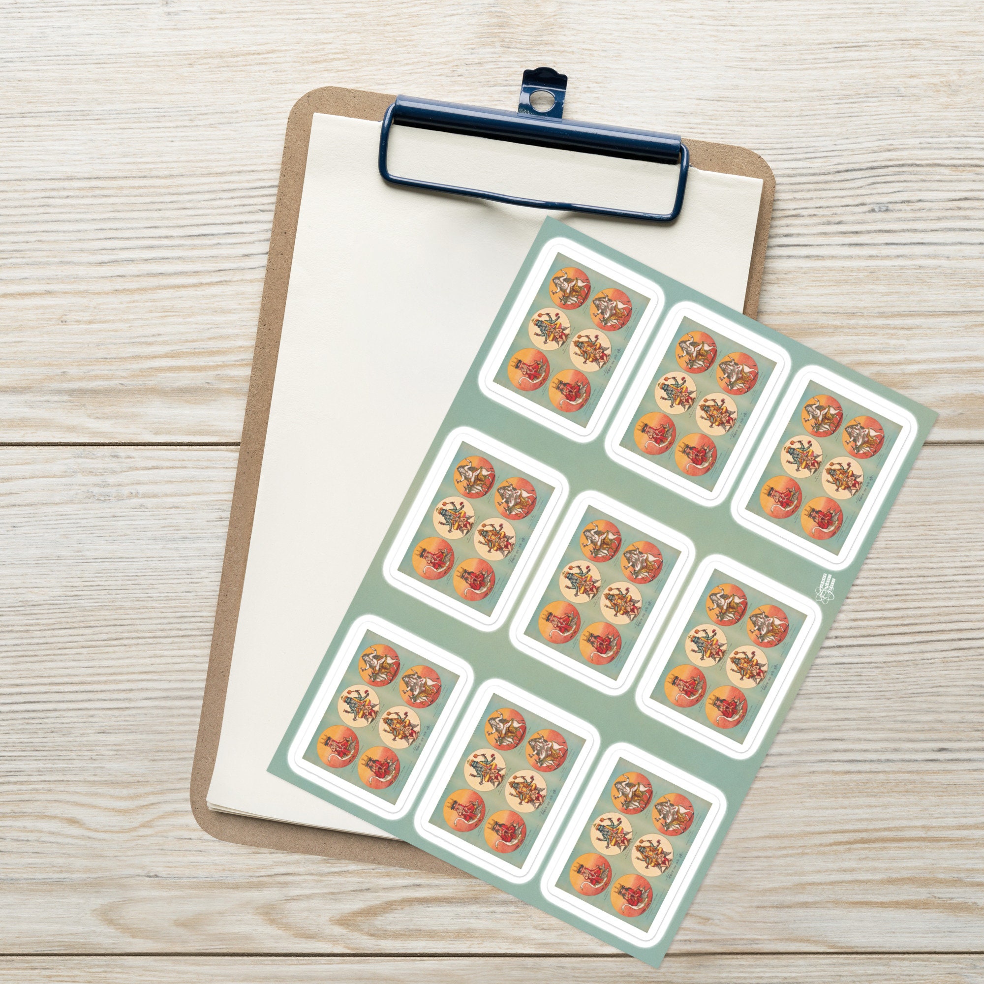 8" X 6" Hindu Gods and Goddesses Sticker Sheet | Calcutta Kolkata India ...