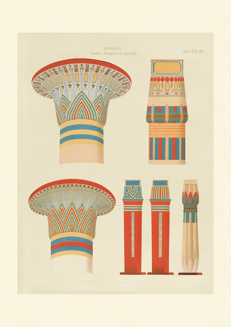 Karnak Temple Column Detail Instant Download Printable Wall Art ...