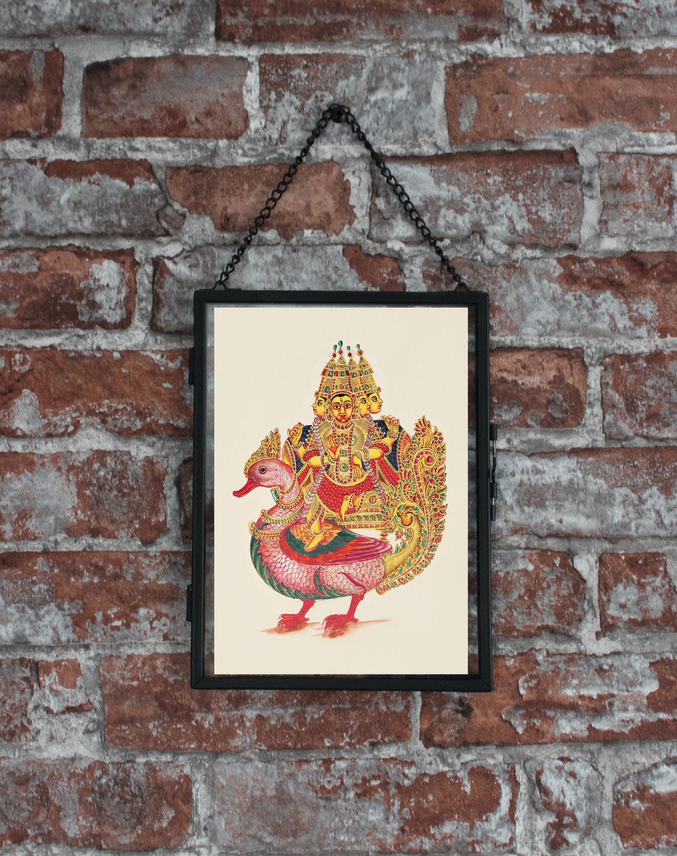 Hindu God Brahma & Hamsa | Printable Wall Decor | Instant Digital ...
