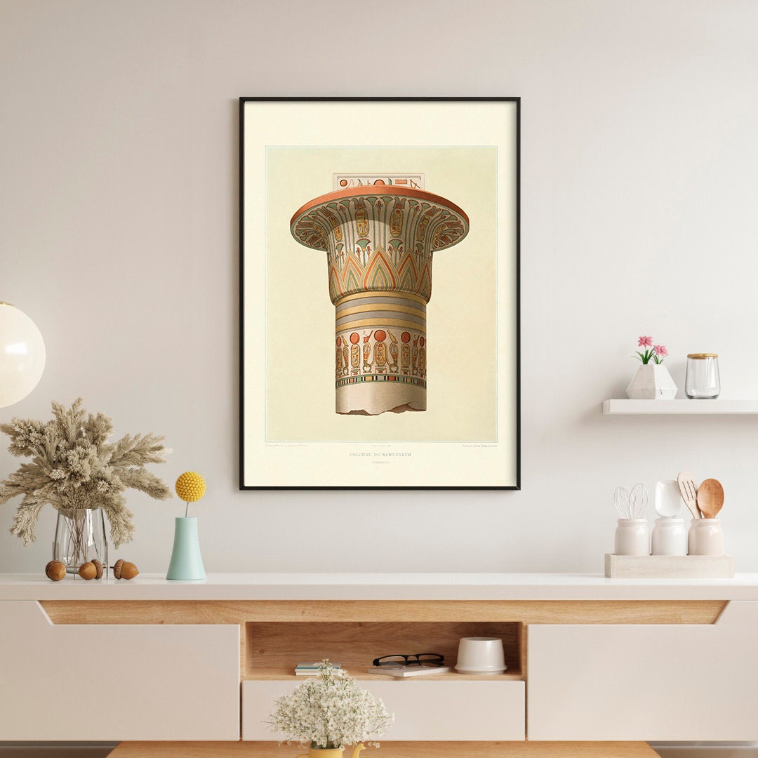 Ramesseum Column Capital Detail Instant Download Printable - Etsy