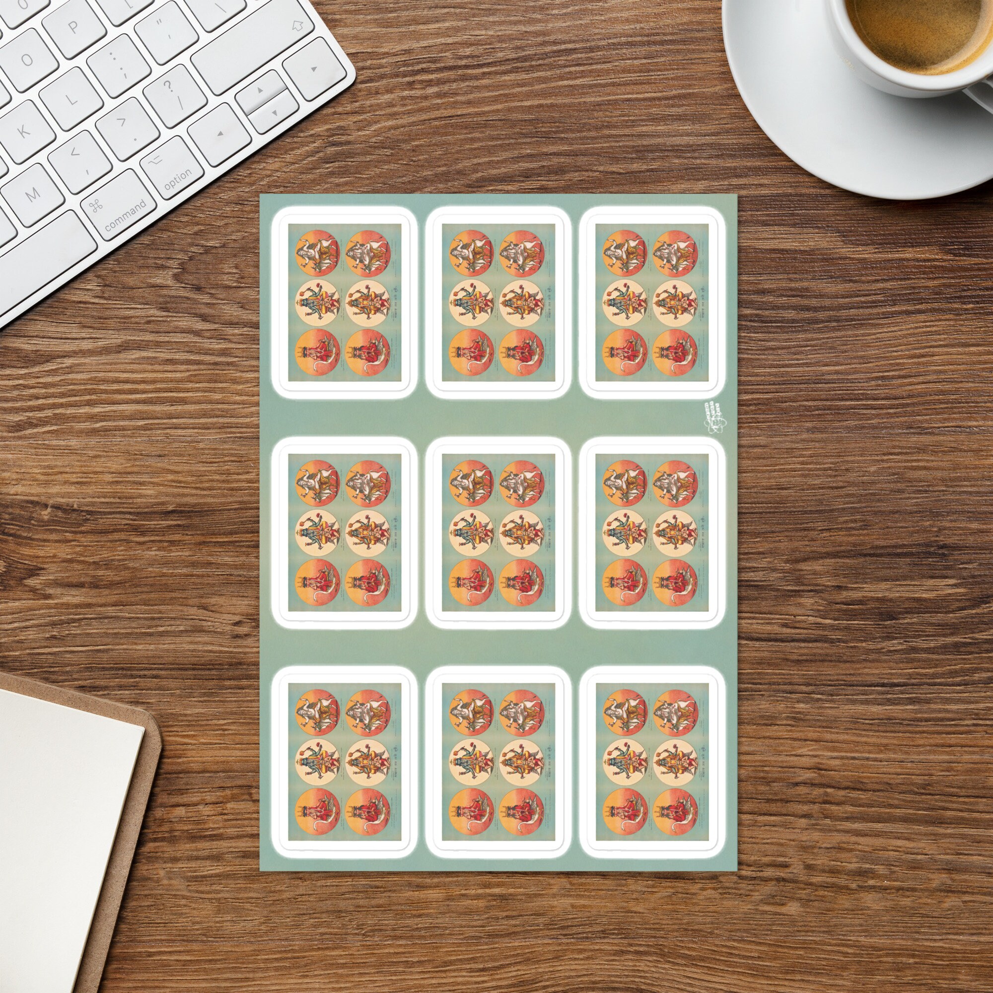 8" X 6" Hindu Gods and Goddesses Sticker Sheet | Calcutta Kolkata India ...