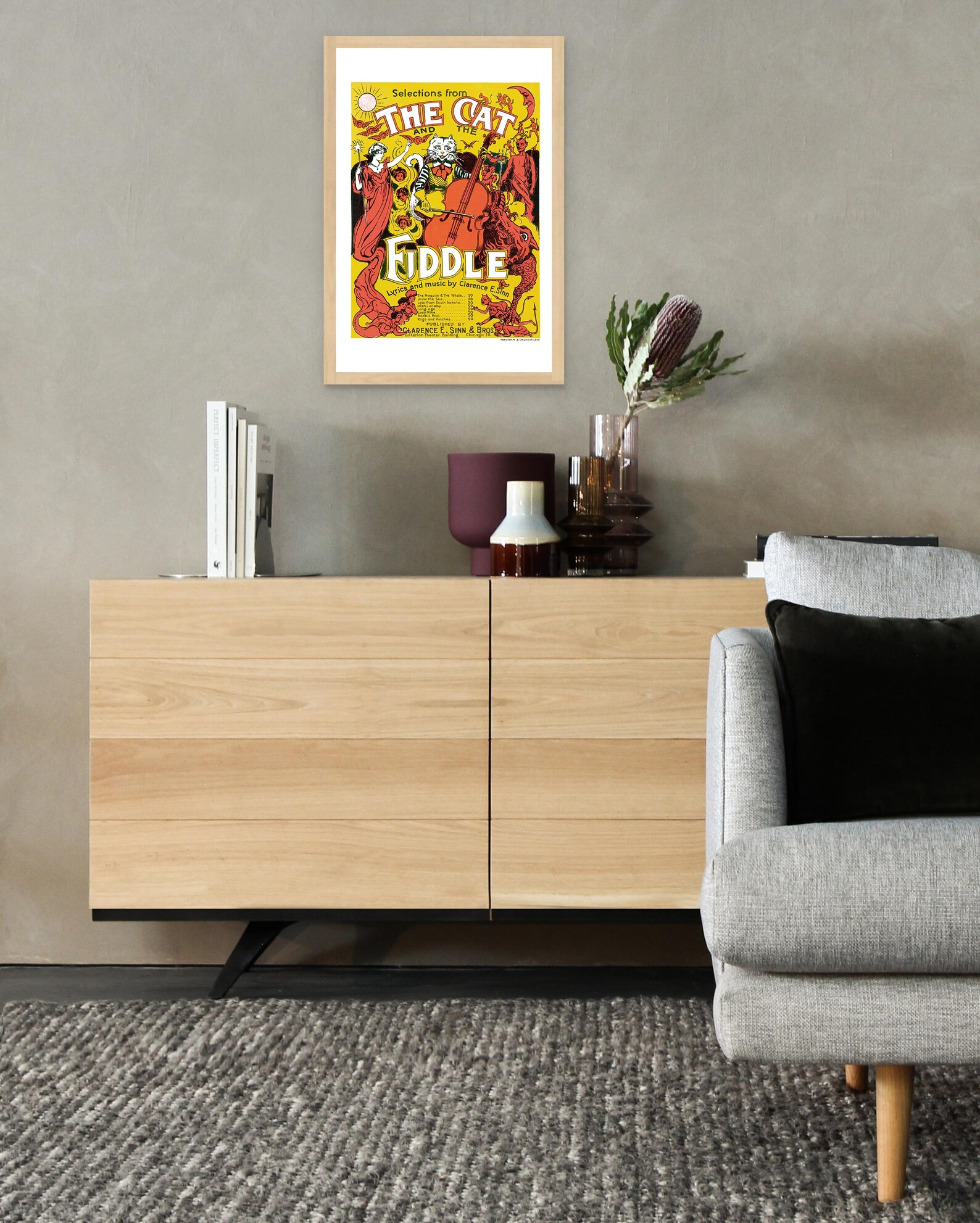 Instant Digital Download Cat and Fiddle Nursery Rhyme With Devils ...