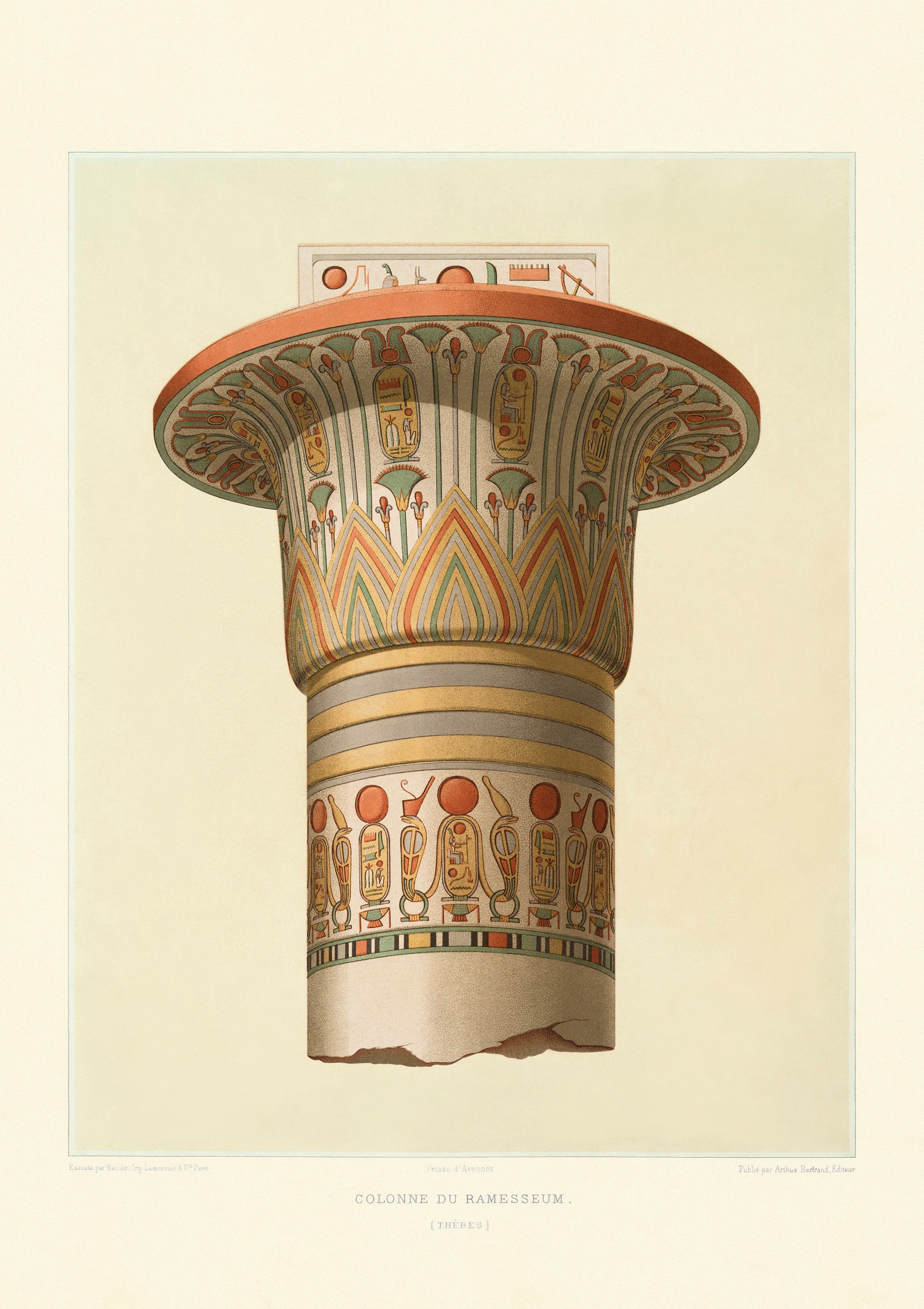 Ramesseum Column Capital Detail Instant Download Printable - Etsy
