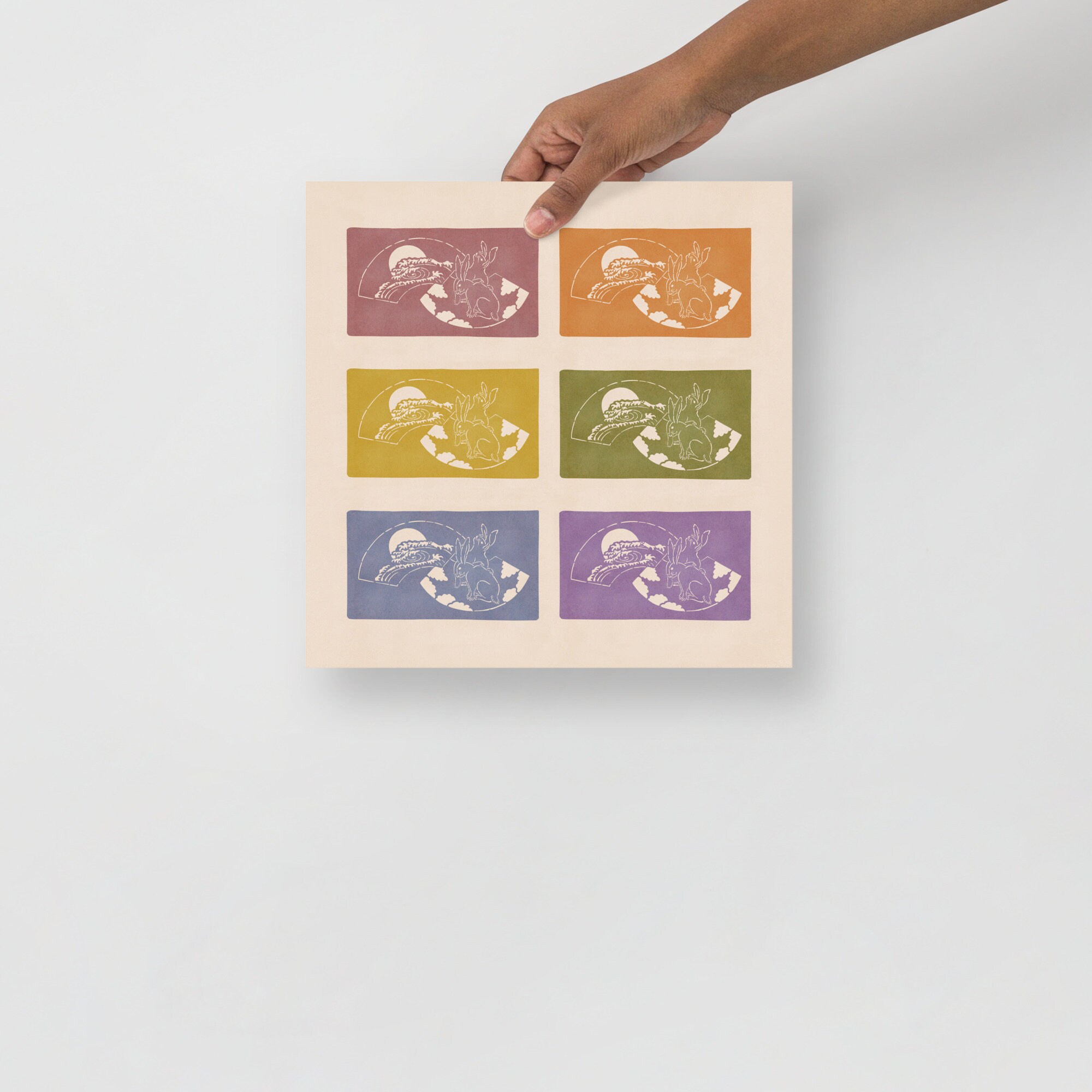 Japanese Katagami Muted Pride Rainbow Colors Matte Paper Poster Wall ...