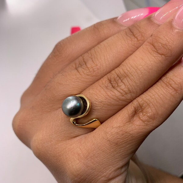 Tahitian Pearl Ring - Etsy