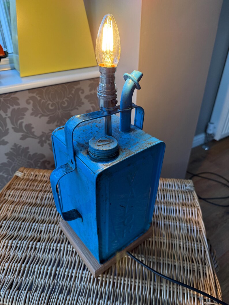 Vintage Valor Parafin Oil Can Converted Into a Quality Transportation ...