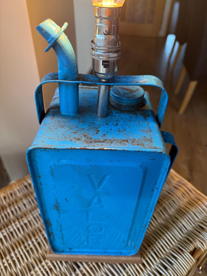 Vintage Valor Parafin Oil Can Converted Into a Quality Transportation ...
