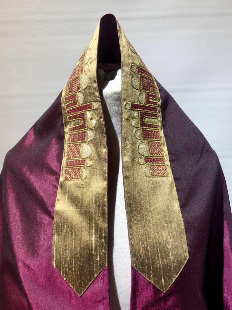 Burgundy and Gold Unique Tallit - Etsy