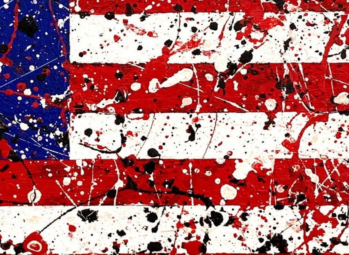 Original Painting on Canvas Jasper Johns Jackson Pollock - Etsy