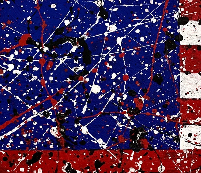 Original Painting on Canvas Jasper Johns Jackson Pollock - Etsy