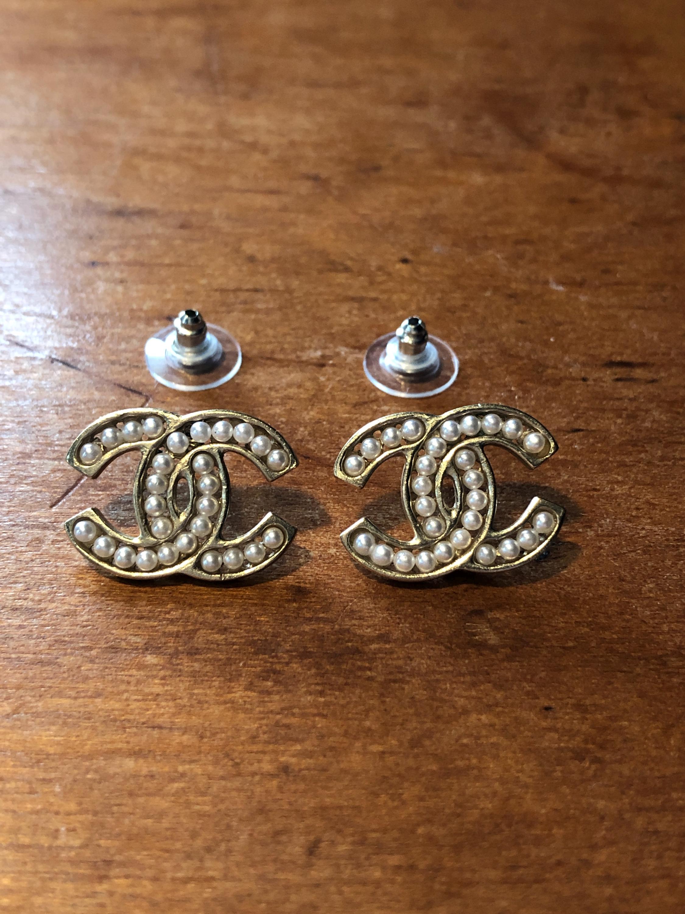 Authentic chanel earrings Etsy