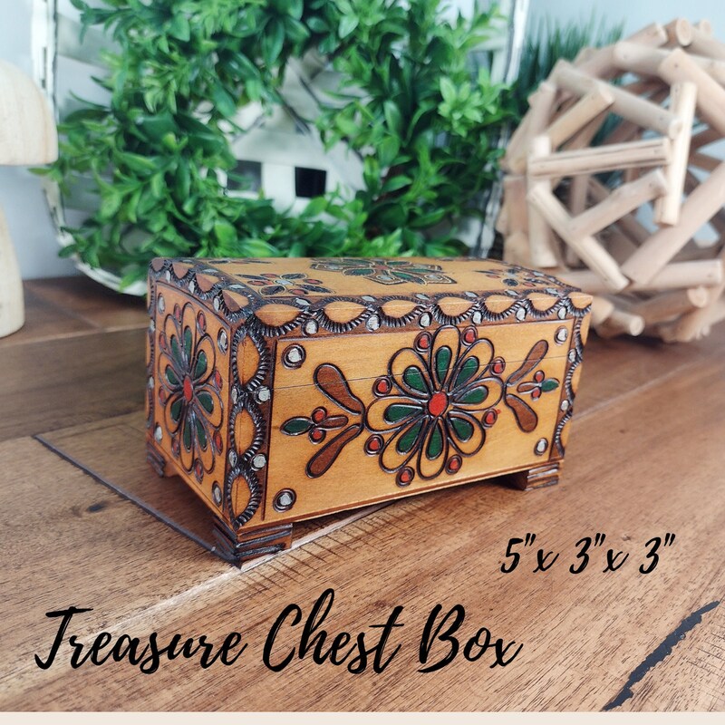 Wooden Treasure Chest - Etsy
