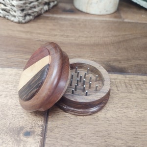 2 Inch Wood Grinder, Walnut Wood Grinder, Handcrafted, Spice Grinder ...