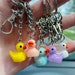 Duck Duck, Tiny Duck Keychain, Duck Key Accessories, Duck Charm, Rubber ...