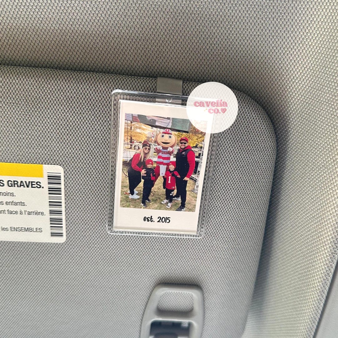 Personalized Photo Car Visor Clip, Custom Car Decoration, Picture Frame ...