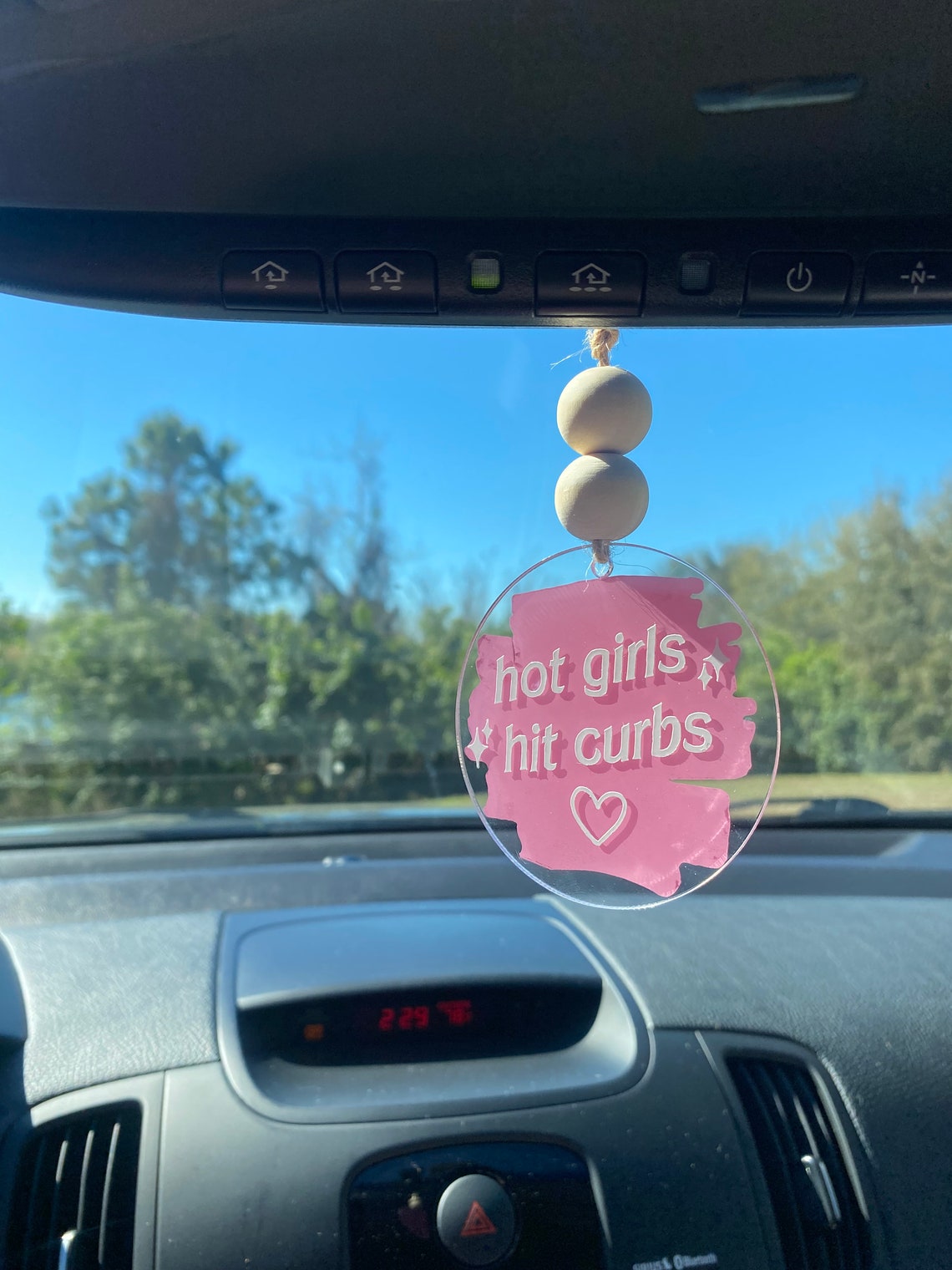 Funny Car Charm: Hot Girls Hit Curbs, Rear View Mirror Decor - Etsy