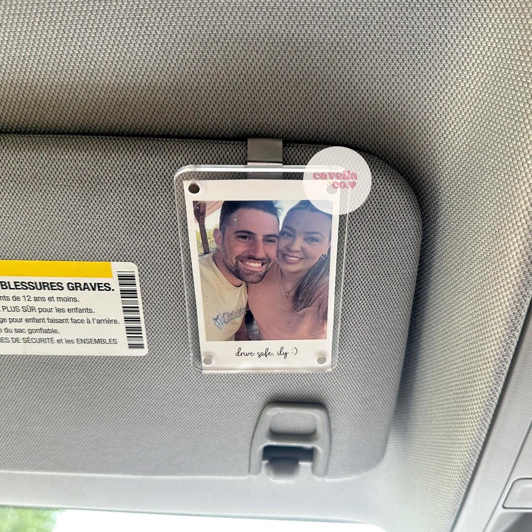 Best Friend Car Photo Gift – Custom Sun Visor Picture Holder ...