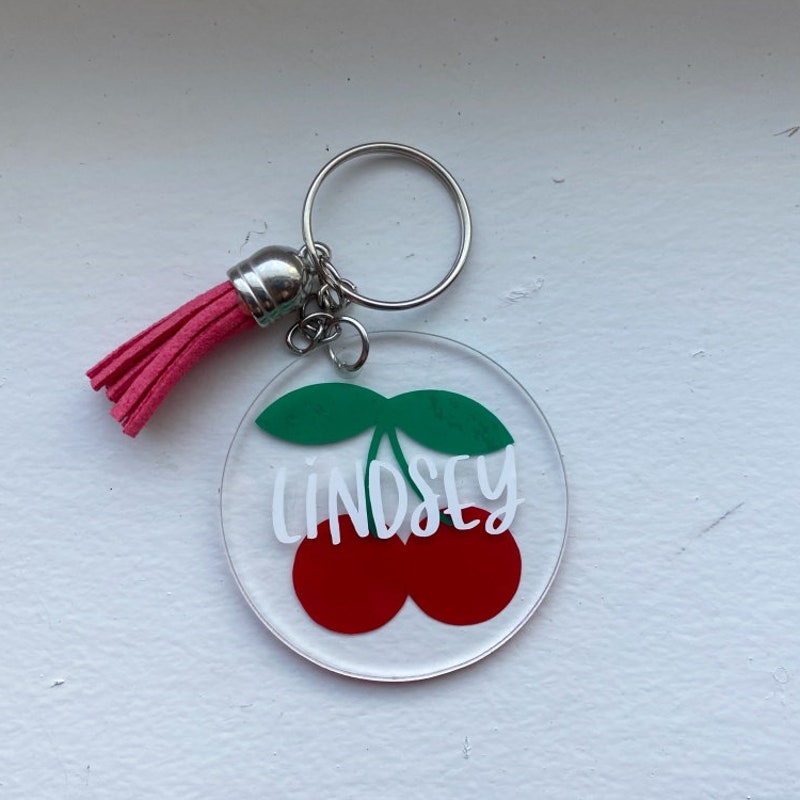 Cherry Keychain - Etsy
