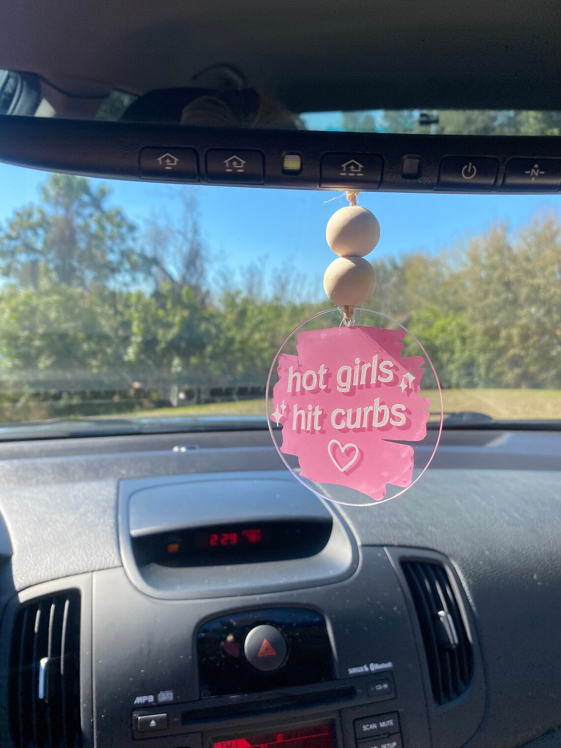 Funny Car Charm: Hot Girls Hit Curbs, Rear View Mirror Decor - Etsy