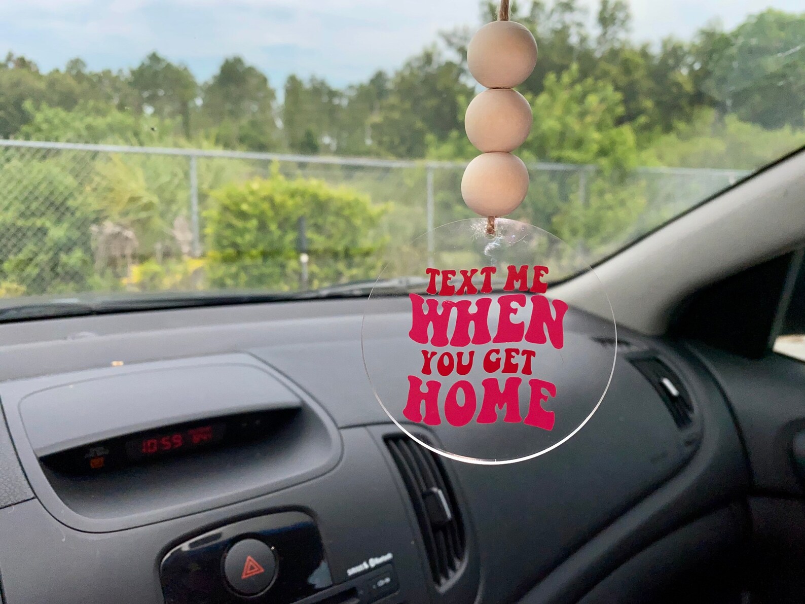 Text Me When You Get Home Rear View Mirror Hanging Car - Etsy
