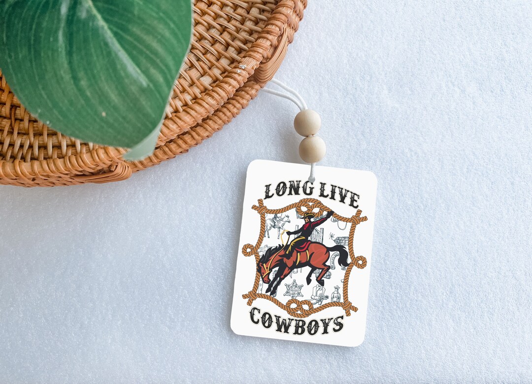 Long Live Cowboys Western Rear View Mirror Felt Freshie, Double Sided ...