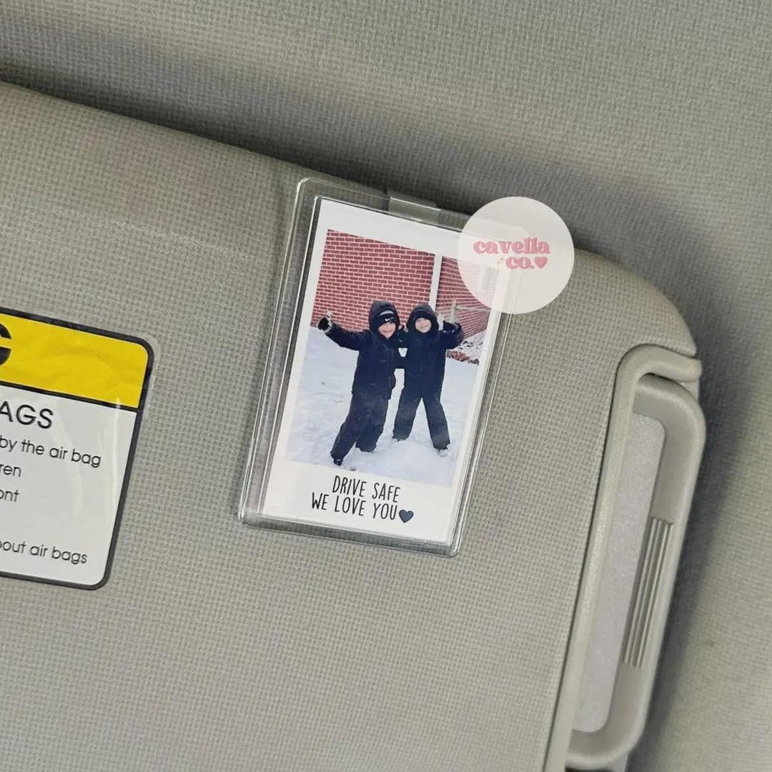 Personalized Photo Car Visor Clip: Sentimental Dad Gift - Etsy