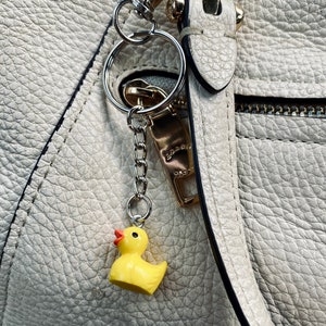 Duck Duck, Tiny Duck Keychain, Duck Key Accessories, Duck Charm, Rubber ...