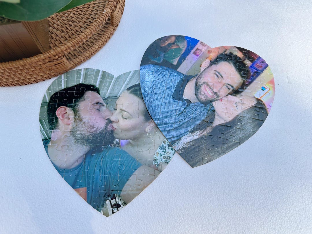 Couples Gift, Personalized Heart Photo Puzzle, Gift for Boyfriend ...
