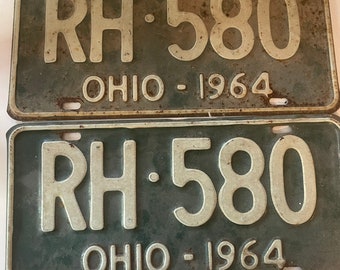 1964 Ohio License Plates - Etsy