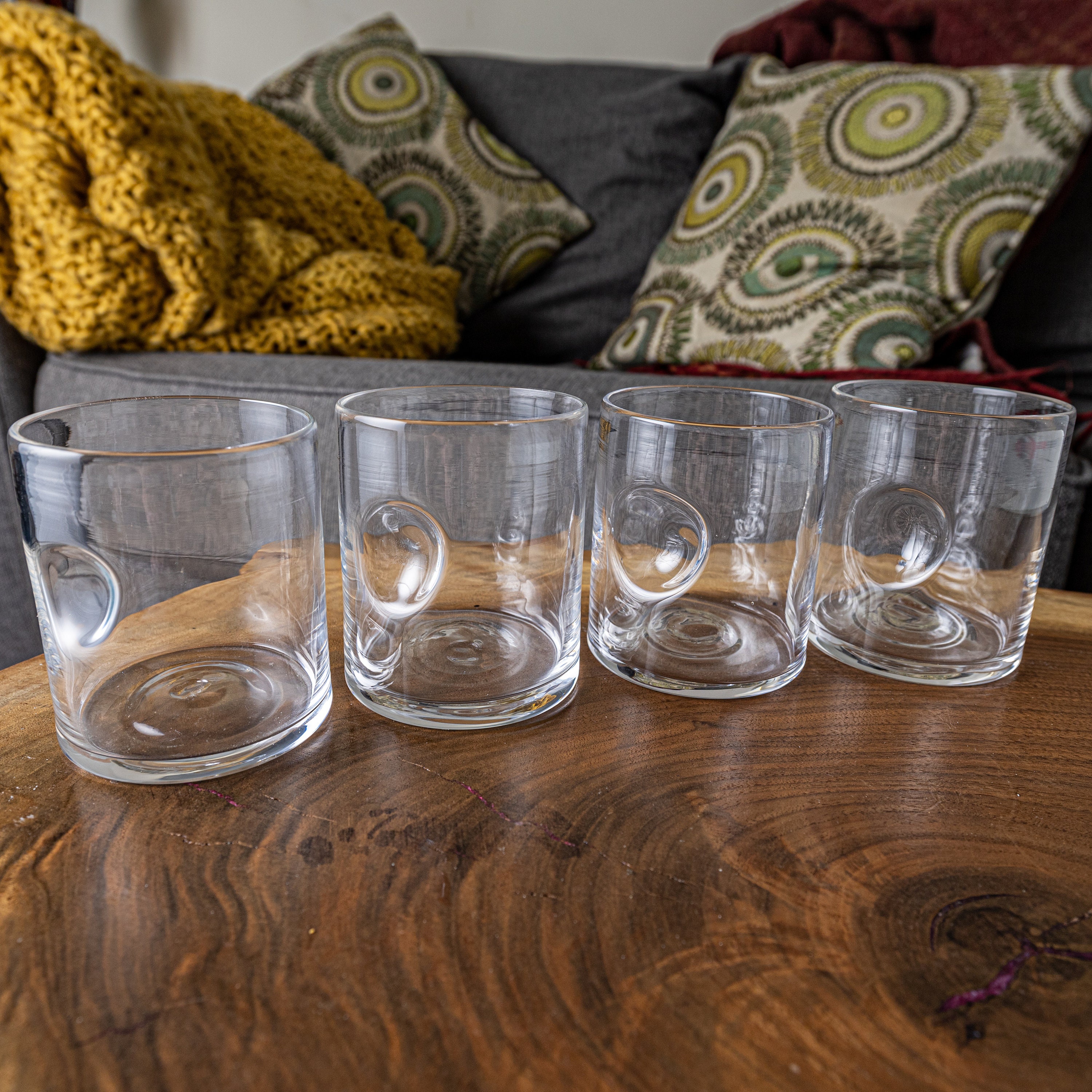 Thumb Print Whiskey Glass-set of Four - Etsy