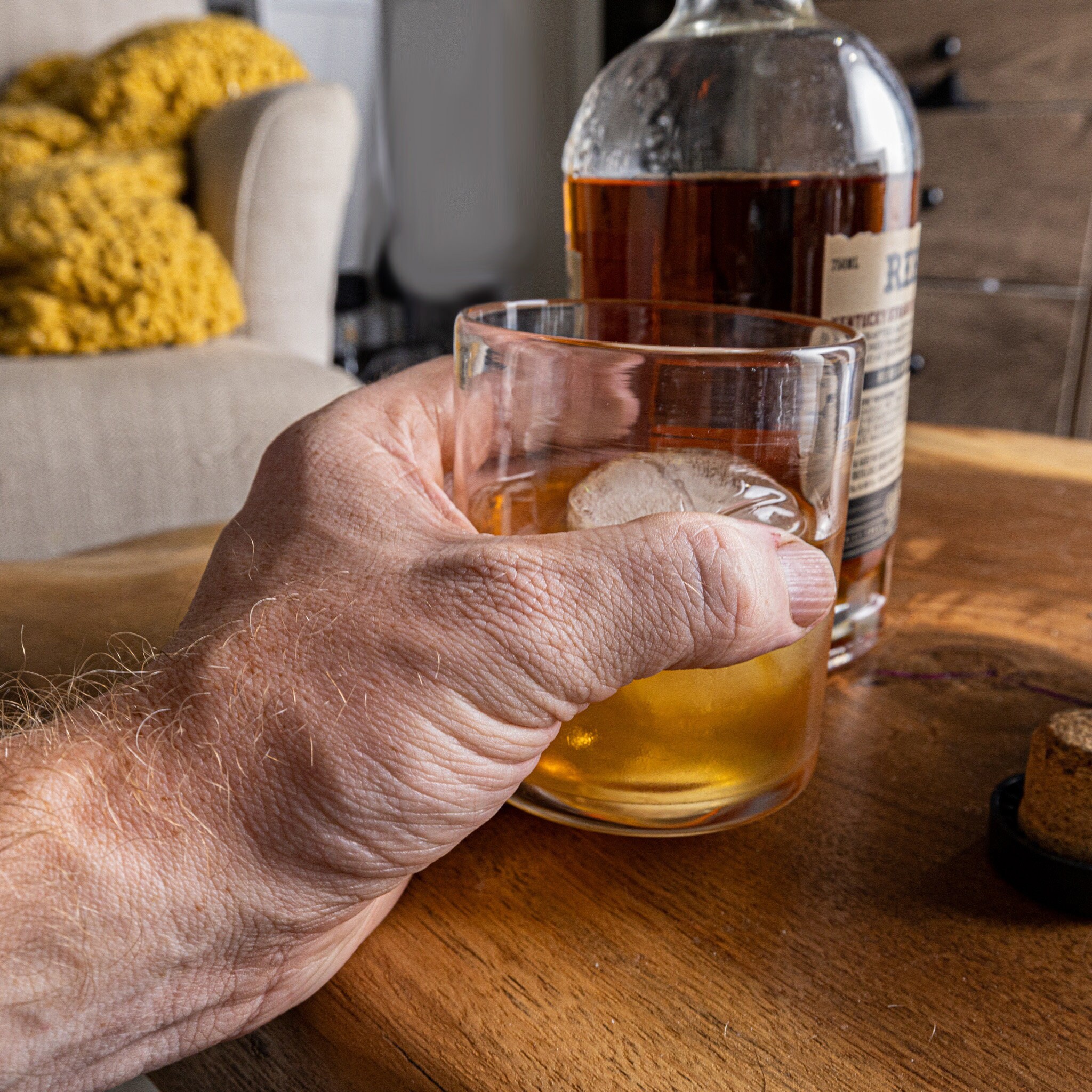 Thumbprint Bourbon/whiskey Glass Hand Blown - Etsy