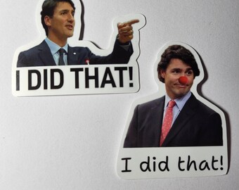 Justin Trudeau i DID That Sticker Packages - Etsy Canada