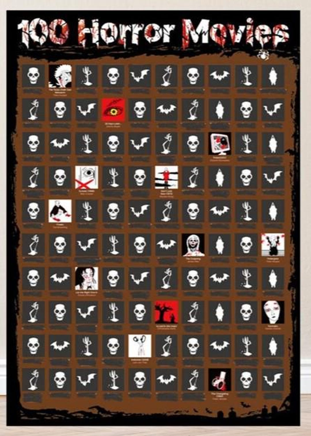 Horror Movie Scratch Poster Horror Movies Horror Lovers Movie Poster ...