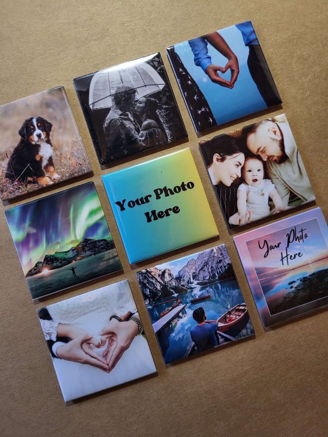 Custom Photo Magnets - Set of 9 | Custom Gift | Unique Gift | Fridge ...