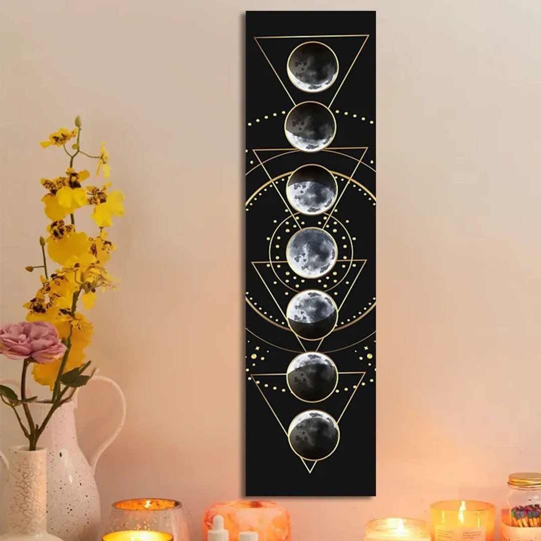 Moon Phases Wall Tapestry Moon Wall Hanging Witchy Decor Wall Decor ...