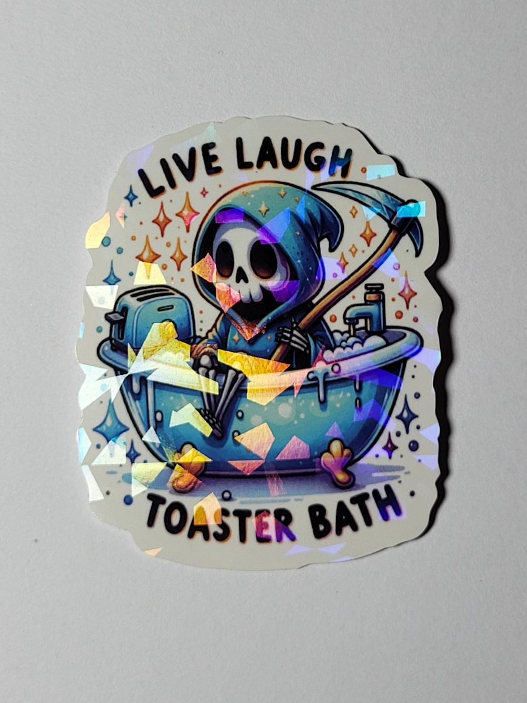 Live Laugh Toaster Bath Sticker | Hardhat Sticker | Sticker | Funny ...