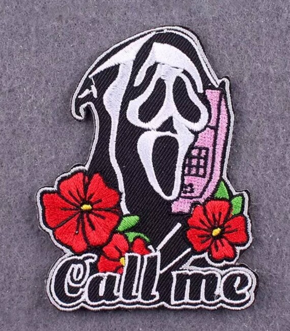 Ghostface Call Me Iron on Patch Funny Patch Scream - Etsy