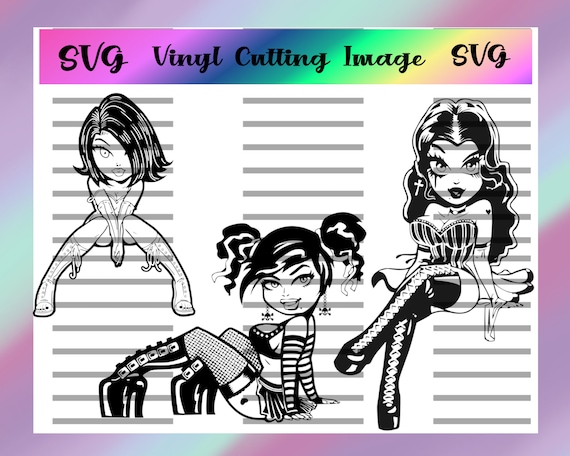 Sexy Gothic Pin Ups Digital Cut File SVG Dark Mysterious | Etsy Canada