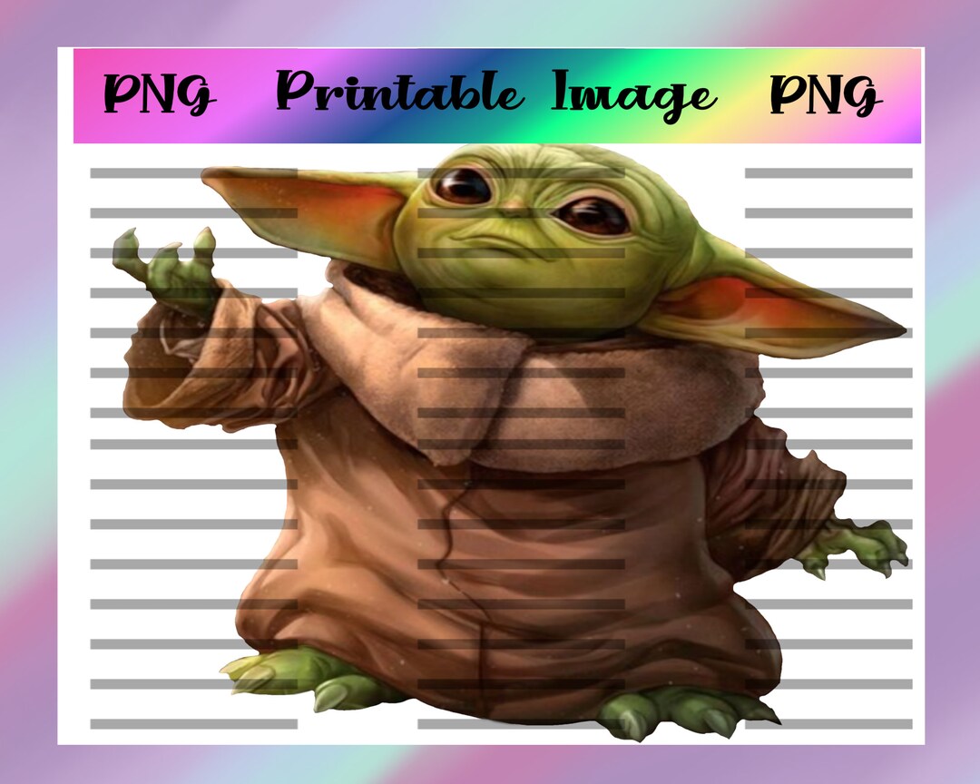 The Child Reaching Digital Image PNG. Baby Waterslide Yoda - Etsy